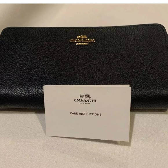 Coach | Bags | Coach Zip Wallet Blue | Poshmark